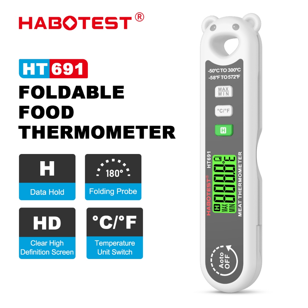 HABOTEST HT690 /HT691 Digital Cooking Food Stab Probe Thermometer ...