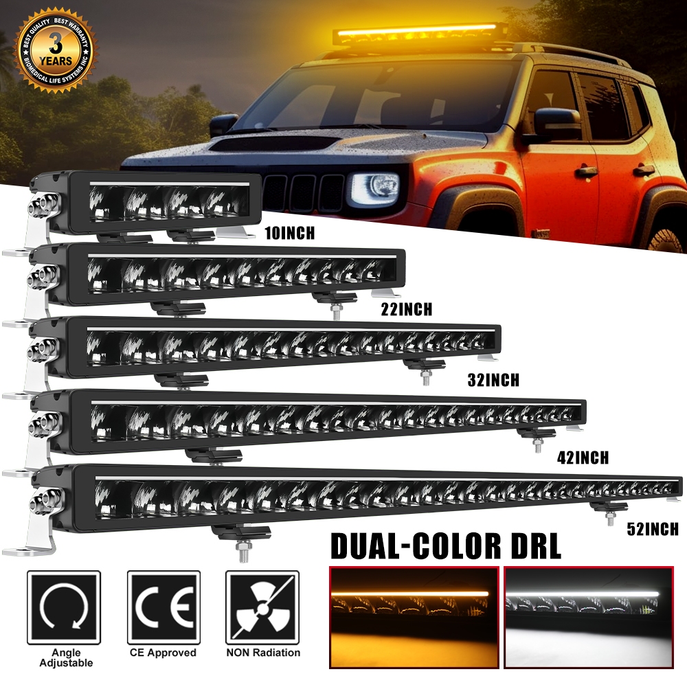 10inch-52inch Hood reflector Super Bright Curved Led Light Bar White ...