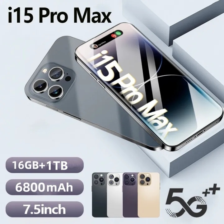 5G smartphone i15 Pro Max 16GB+1TB 6.8-inch brand new Android smartphone | Shopee Malaysia