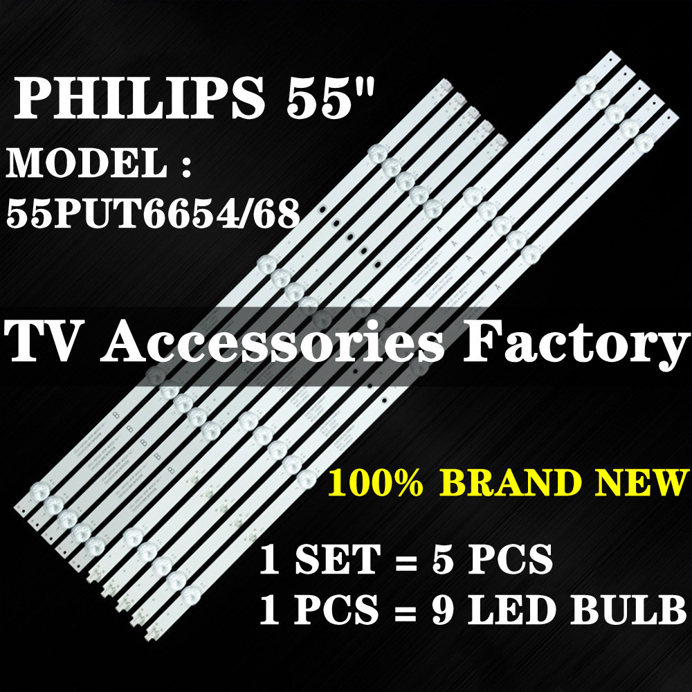 NEW 5PCS PHILIPS 55PUT6654/68 55'' LED TV Backlight 55PUT665468 ...
