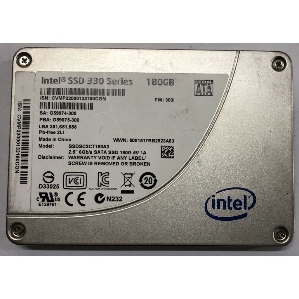 Used 32GB 60GB 64GB 120GB 128GB 160GB 180GB 240GB 256GB Ssd 2.5 Sata Hard Disk Samsung Sk Hynix ...