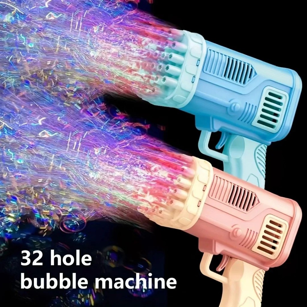 Children's 32 hole Bubble Machine Electric Bubble Gun Outdoor Parent ...