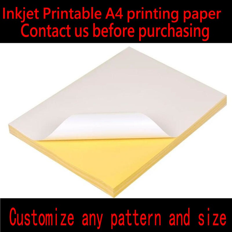 100 Sheets Vinyl Sticker Paper for Inkjet Printer - Printable Glossy ...