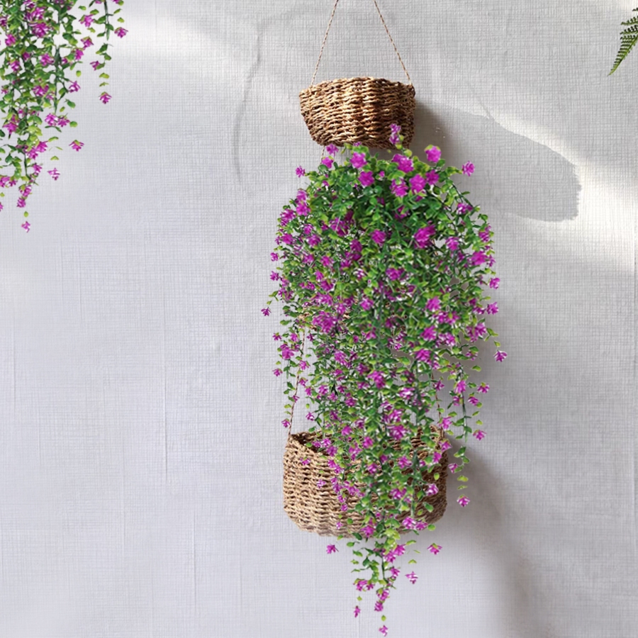 Dualswish 76cm Artificial Wicker Willow Plant Rattan Plastic Flower ...