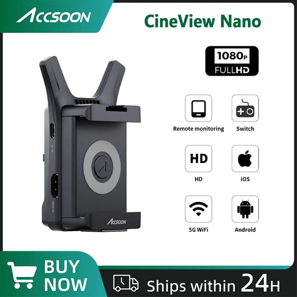 Accsoon CineView Nano Mini Wireless Video Transmitter with Phone Clamp ...