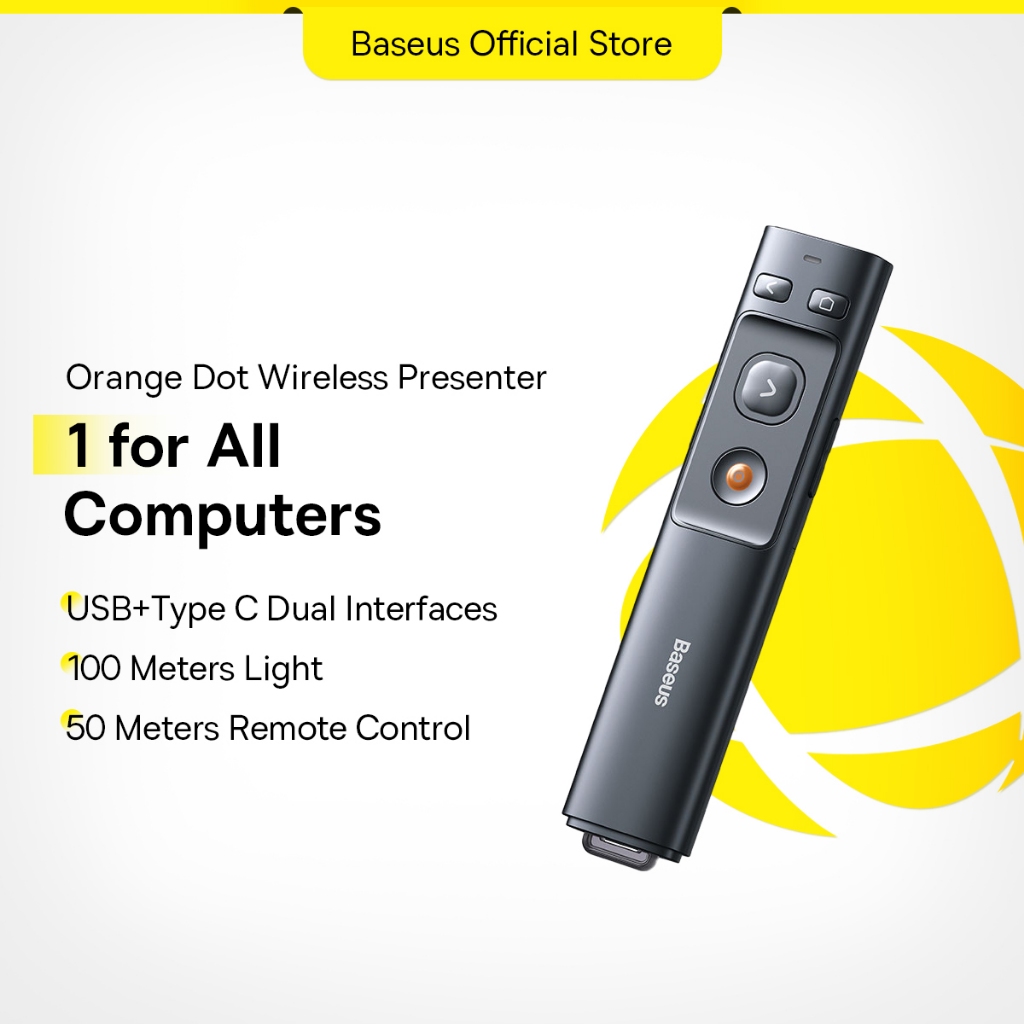 Baseus Presenter Wireless Laser Pointer 2.4GHz Remote Controller for ...