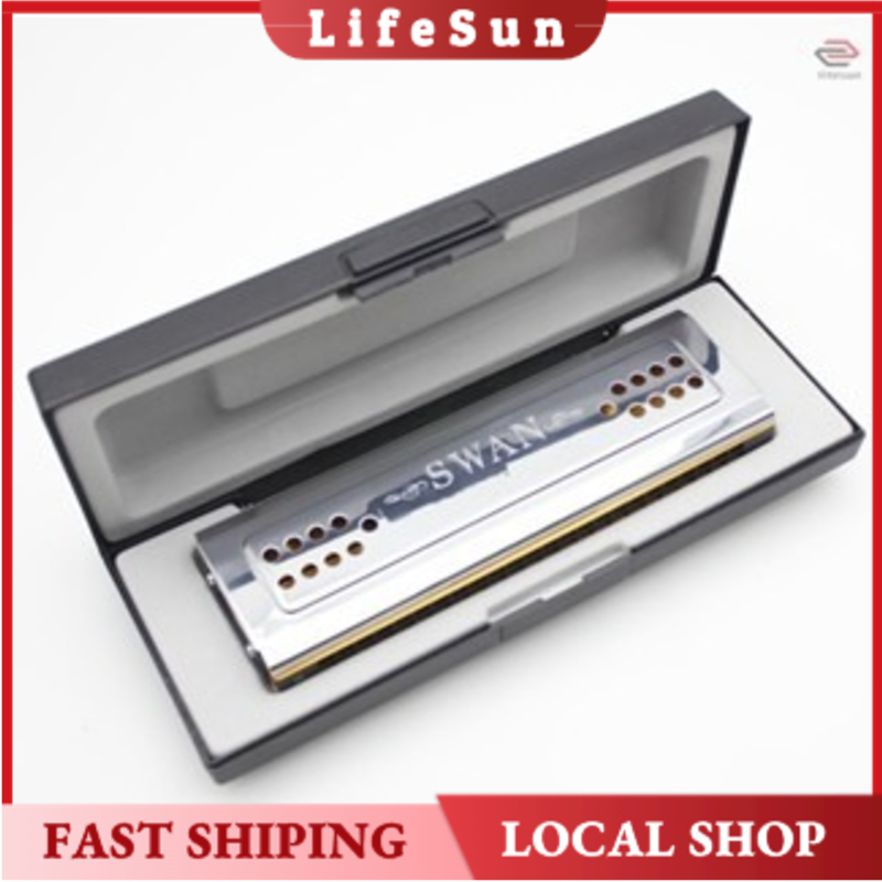 [LS Lowest] Swan 2-in-1 Dual-sided Tremolo Harmonica Mouth Organ Dural ...