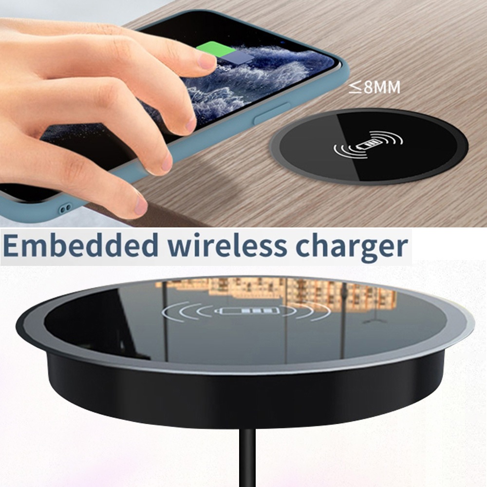 Desktop Embedded wireless Charger Qi Fast Wireless Charger Charging For ...