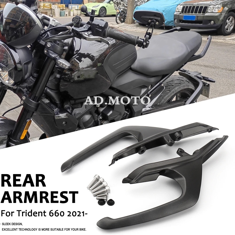 Trident 660 Motorcycle Aluminum Rear Armrest Kit Pillion Passenger ...