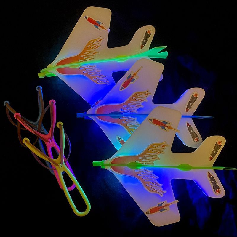 Led Luminous Catapult Airplane Slingshot Airplane Children Outdoor ...