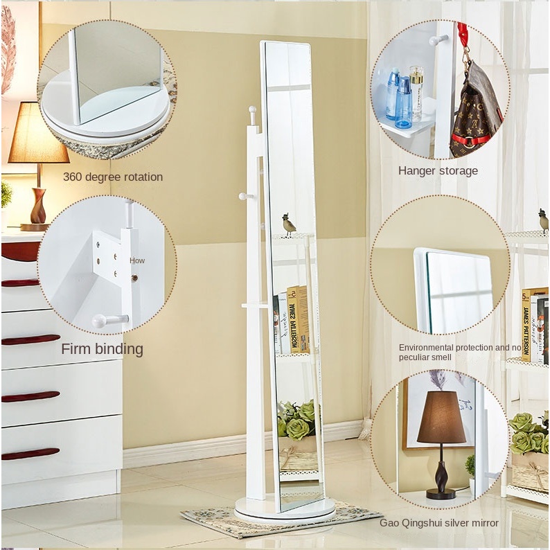 MOK Body Mirror 165CM Mirror With Stand Floor-To-Ceiling Wall Mounting ...