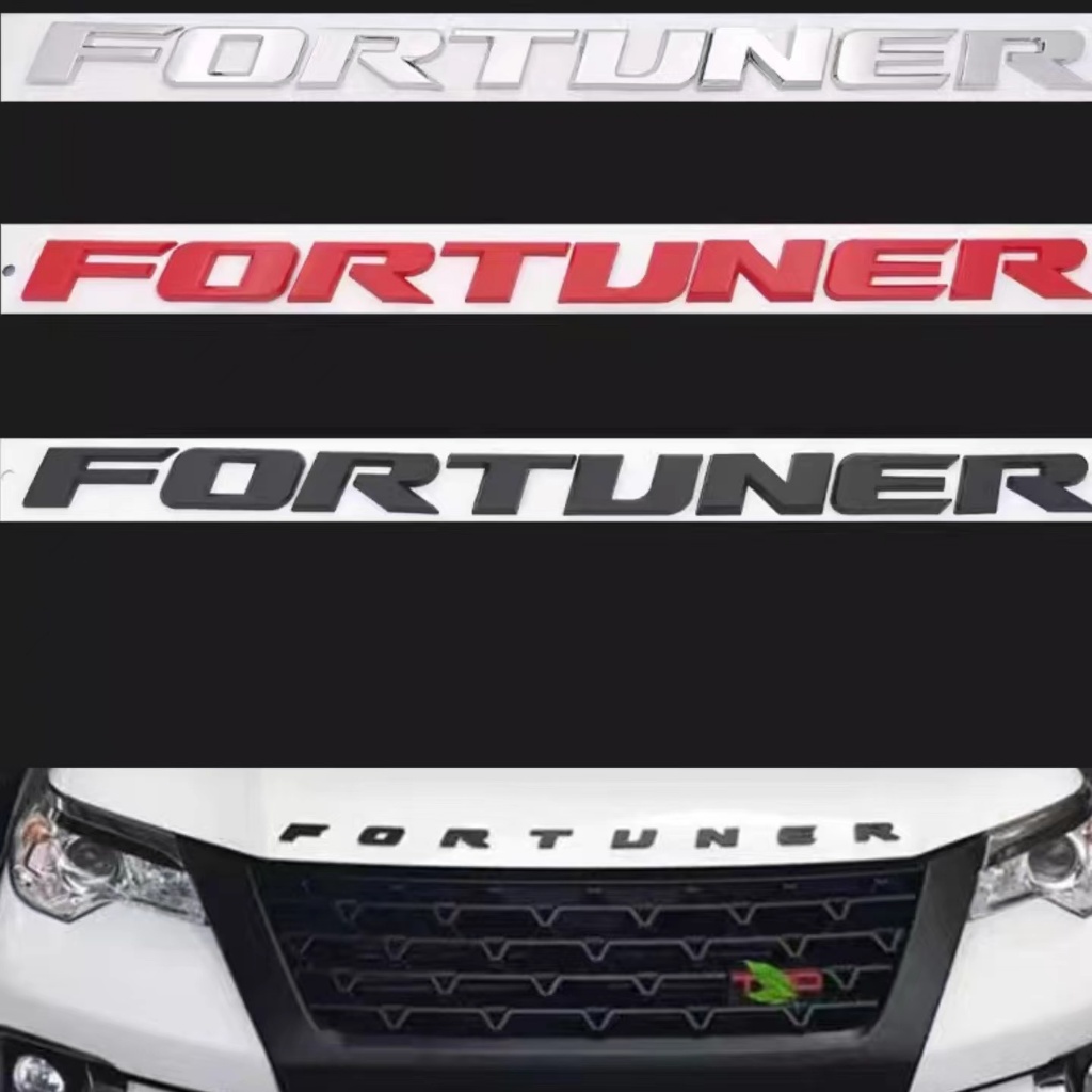 1 x ABS FORTUNER Letter logo Car Auto modification Front Hood rear ...