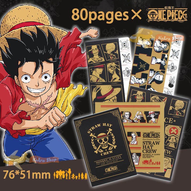 80pages One Piece Sticky Notes Luffy Nami Zoro Memo Pad Pocket Diary ...