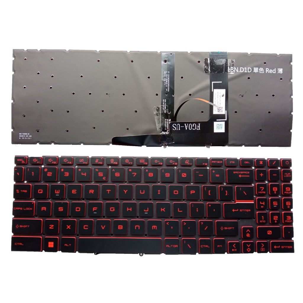 New For MSI GF66 MS-1582 GF76 GL76 GL66 MS-17L1 MS-17H3 US Laptop Red ...
