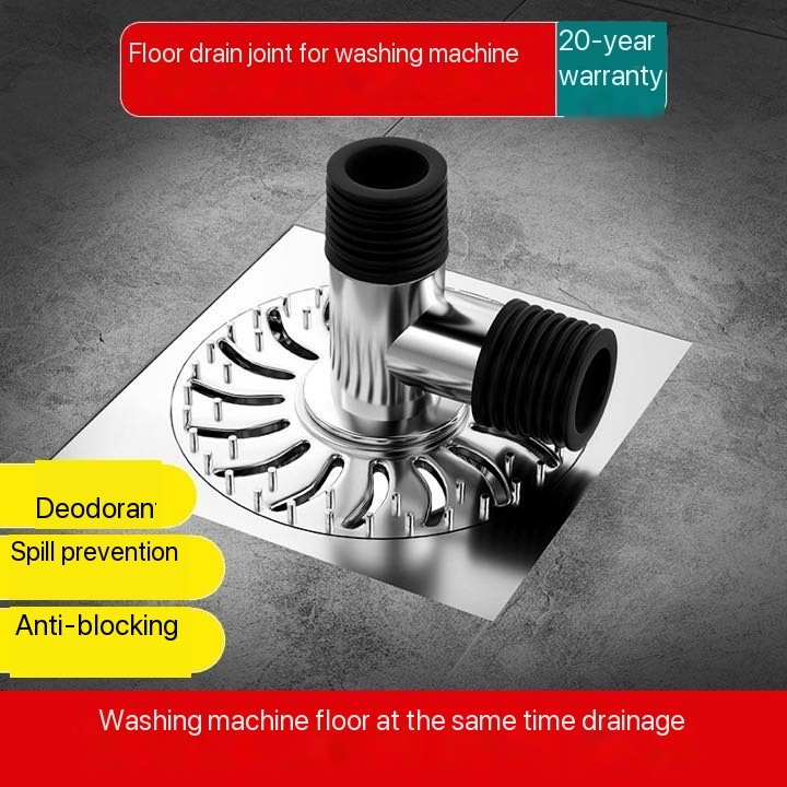 Washing Machine Drain Connector Cover Bathroom Floor Universal Drain ...