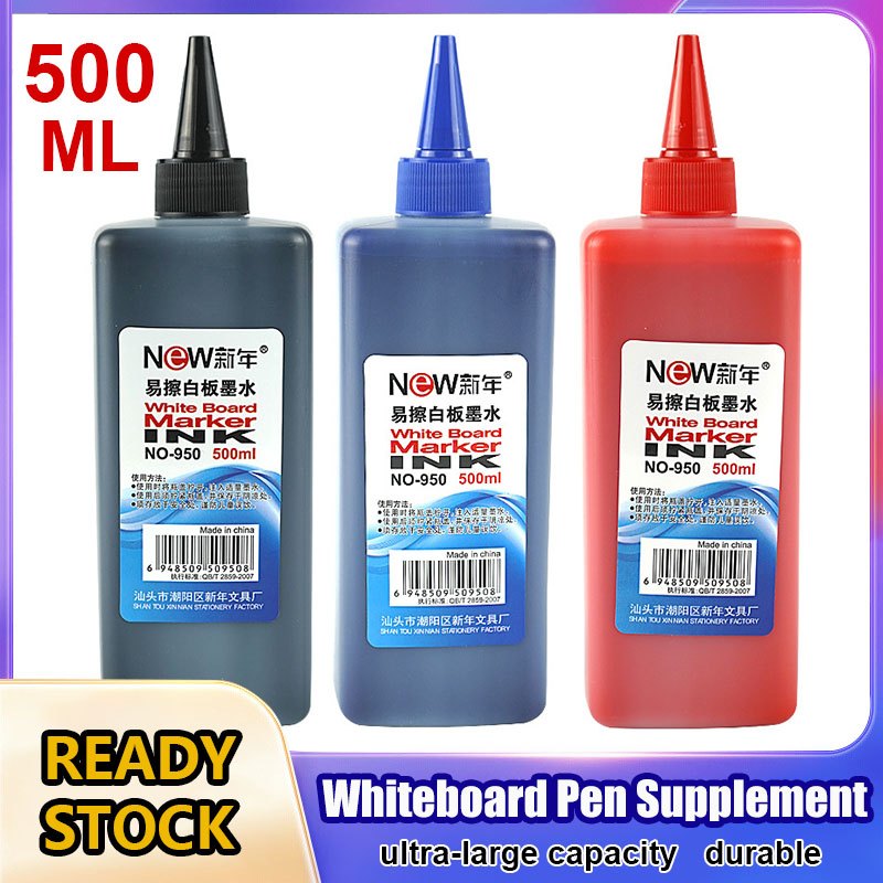500ML Artink White Board Marker Pen White Board Ink Refill |Black/Blue ...