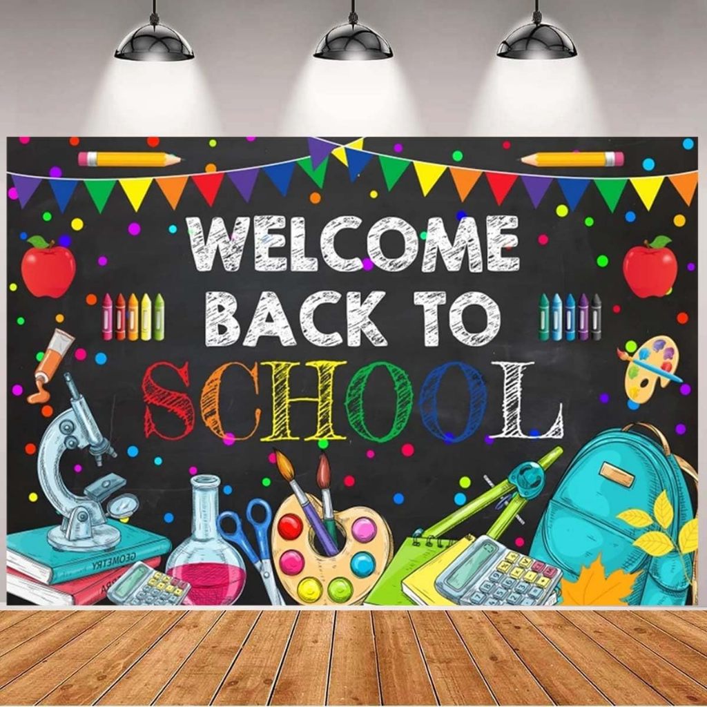 Back to School Party banner Backdrops for Cake Smash Photography ...