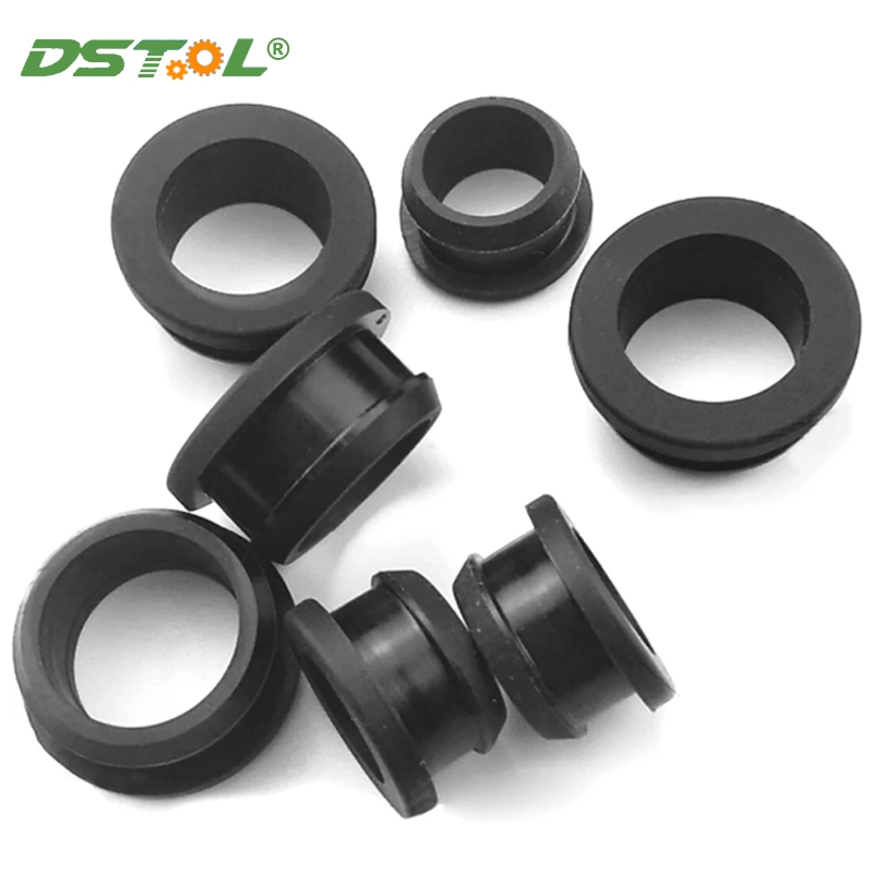 1/2/5Pcs Black Silicone Rubber Hollow Grommets Hole Plug Wire Cable ...