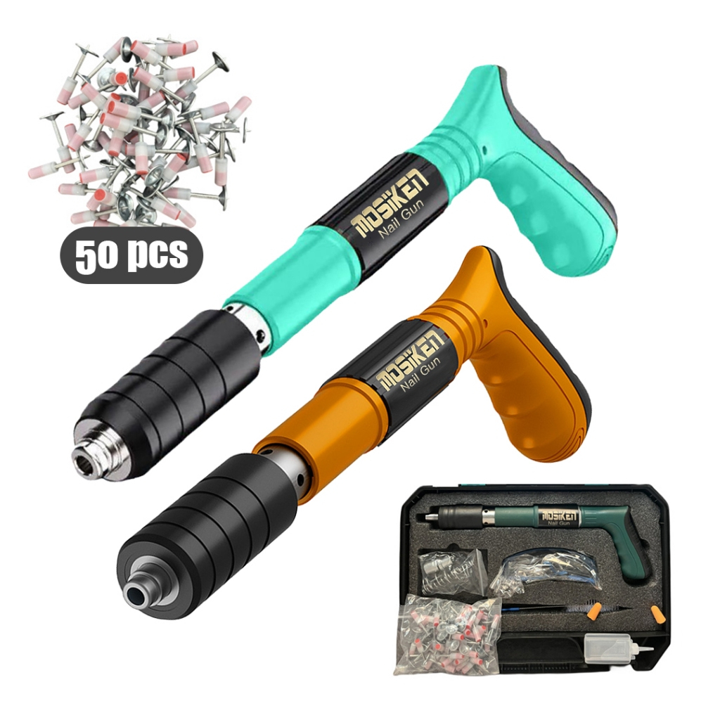 Rivet Nail Gun with Free 50 Nails Manual Steel Nails Gun Concrete Steel ...