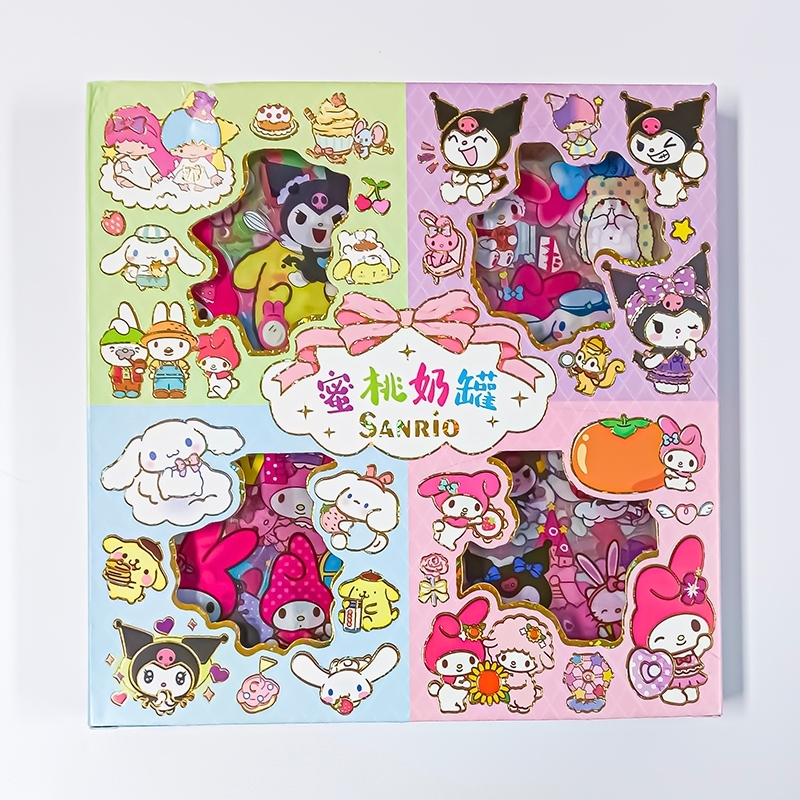 Sanrio Kuromi Sticker 100pcs Cute Set Marvel DIY Gift Box Cinnamoroll ...