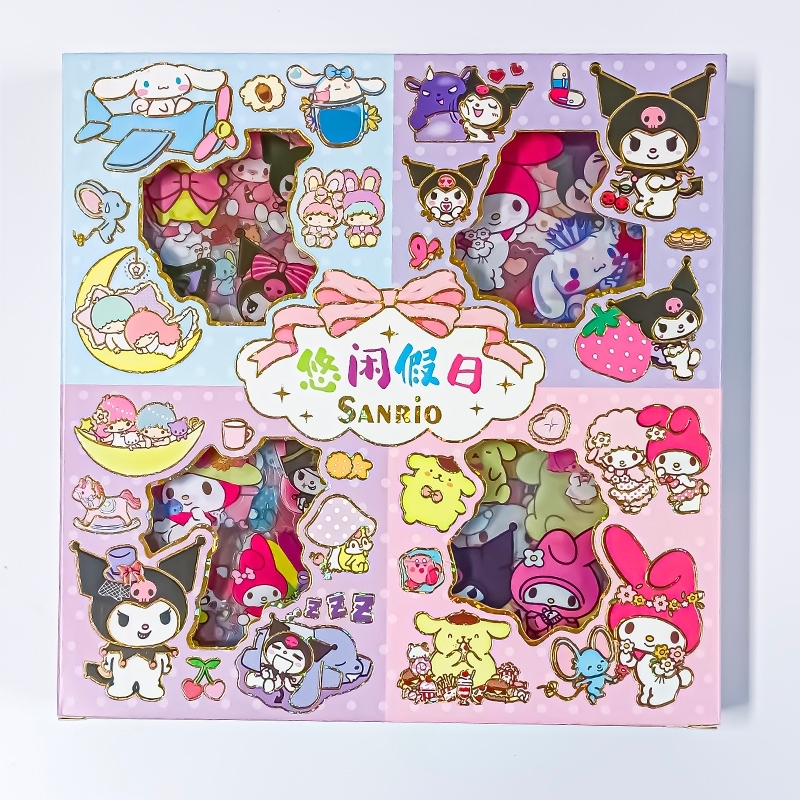 Sanrio Kuromi Sticker 100pcs Cute Set Marvel DIY Gift Box Cinnamoroll ...