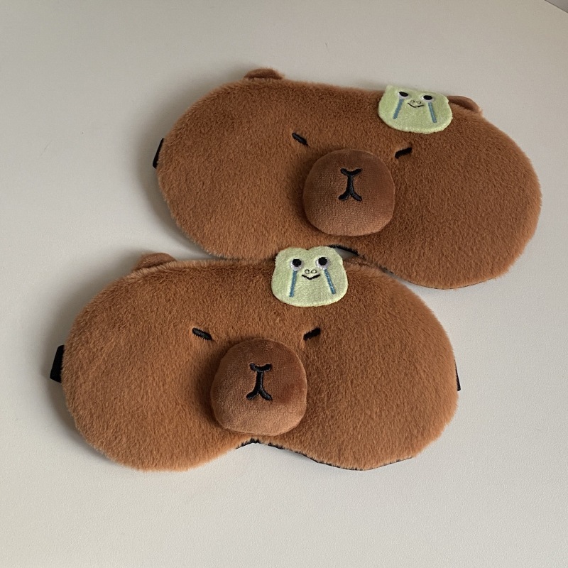 Capybara Soft Padded Sleeping Eye Mask Cold Hot Compress Dual-use Cute ...