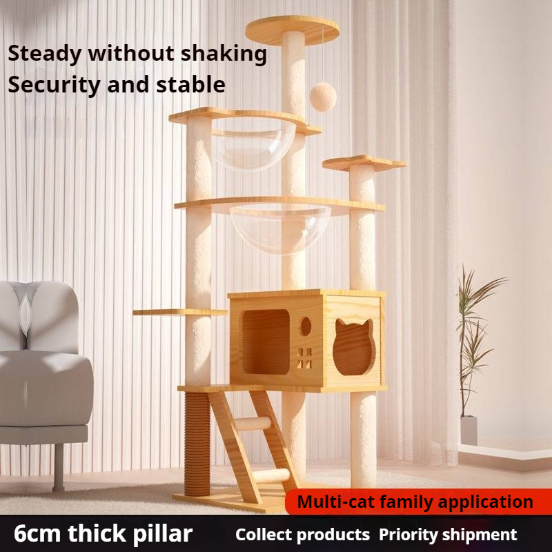 📢READY STOCK📢Cat Nest,Cat Climbing Frame, Cat Tree Integrated Large ...