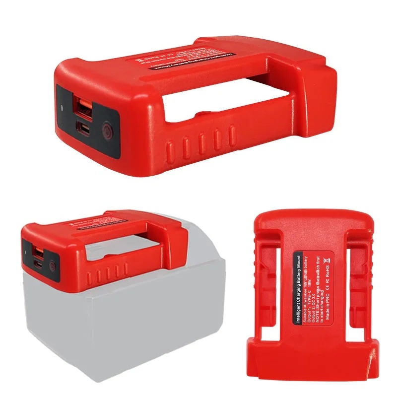 USB Fast Charger Rack for Milwaukee 18V Li-ion Battery Portable Battery ...