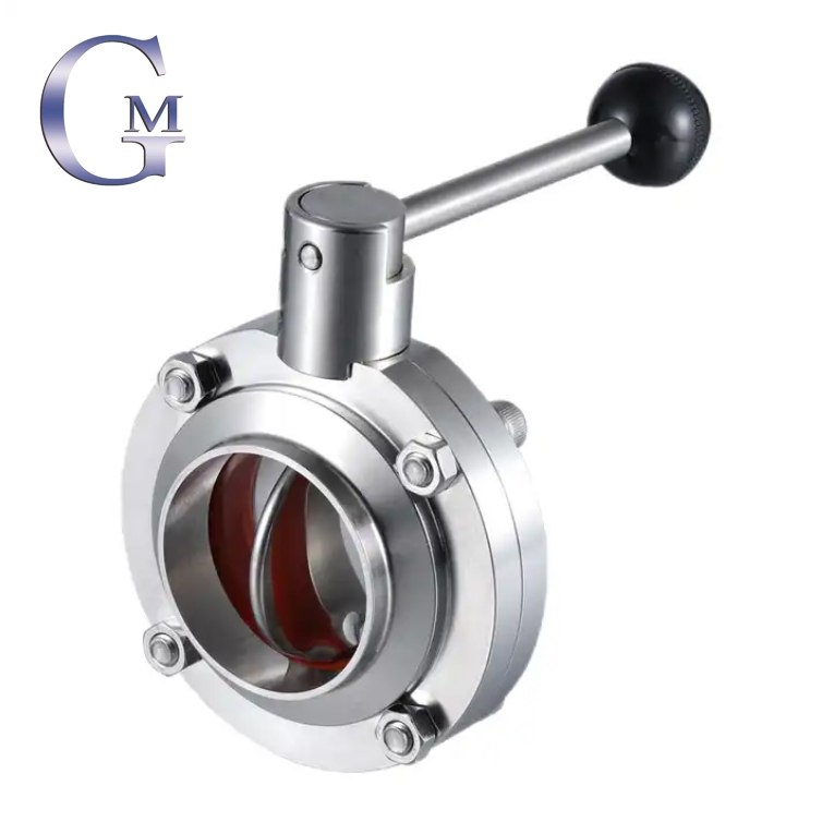 45mm to 51mm 304 Sanitary Stainless Steel Welded Butterfly Valve Food Grade Butt Welded Manual ...