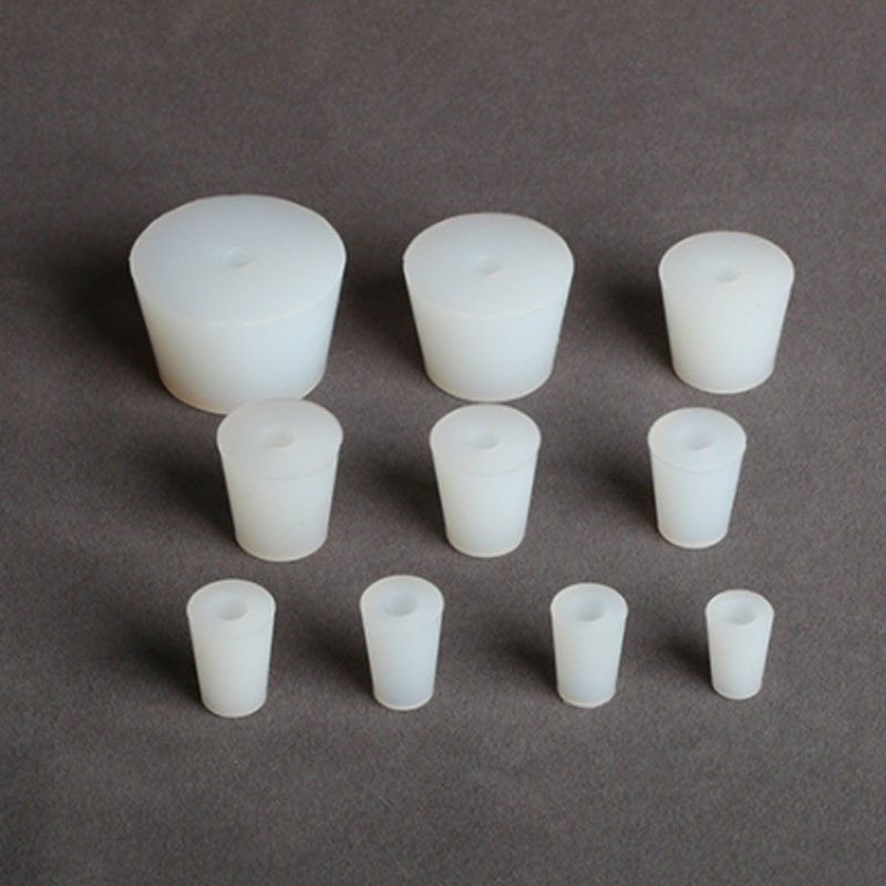 1Pc Conical Silicone Stopper With Hole Laboratory Test Tube Stoppers ...