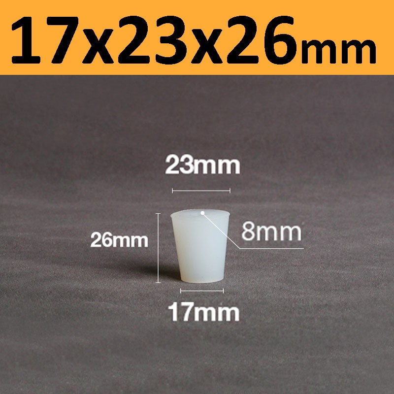 1Pc Conical Silicone Stopper With Hole Laboratory Test Tube Stoppers ...