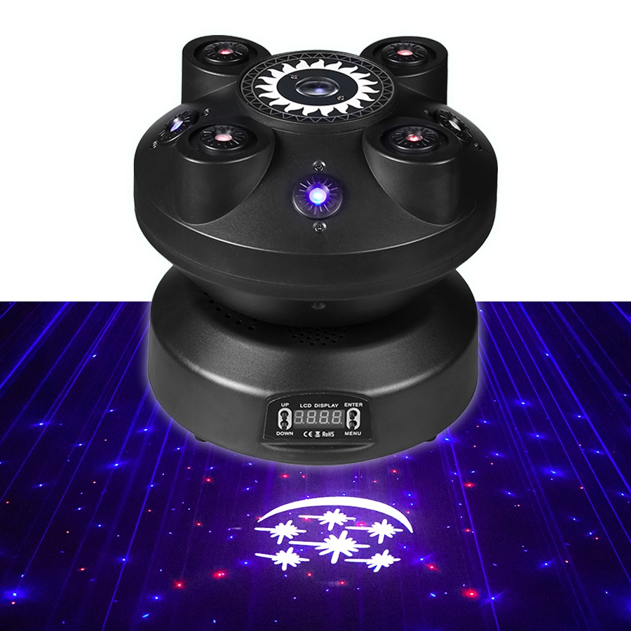 LED Moving Head Red Blue Star Laser Light Effect Dj Light Roto Beam ...