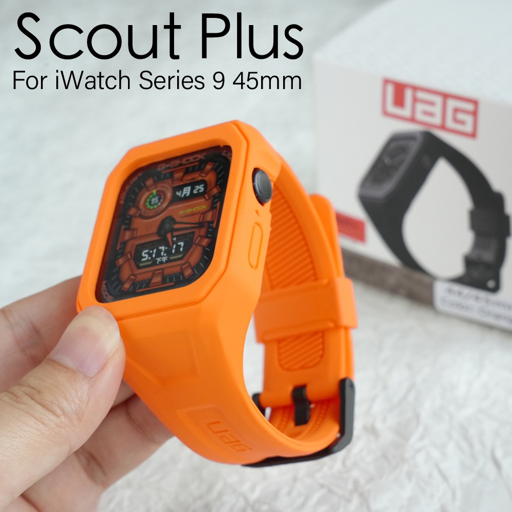 UAG Scout Plus Silicone Strap & Case for iWatch 45mm 44mm Watchband 2 ...