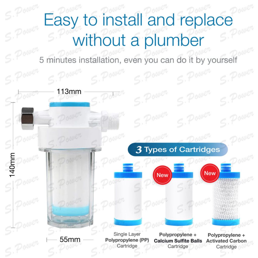 MDBC Shower Water Filter Tap Faucet Filter Indoor Home Water Purifier ...