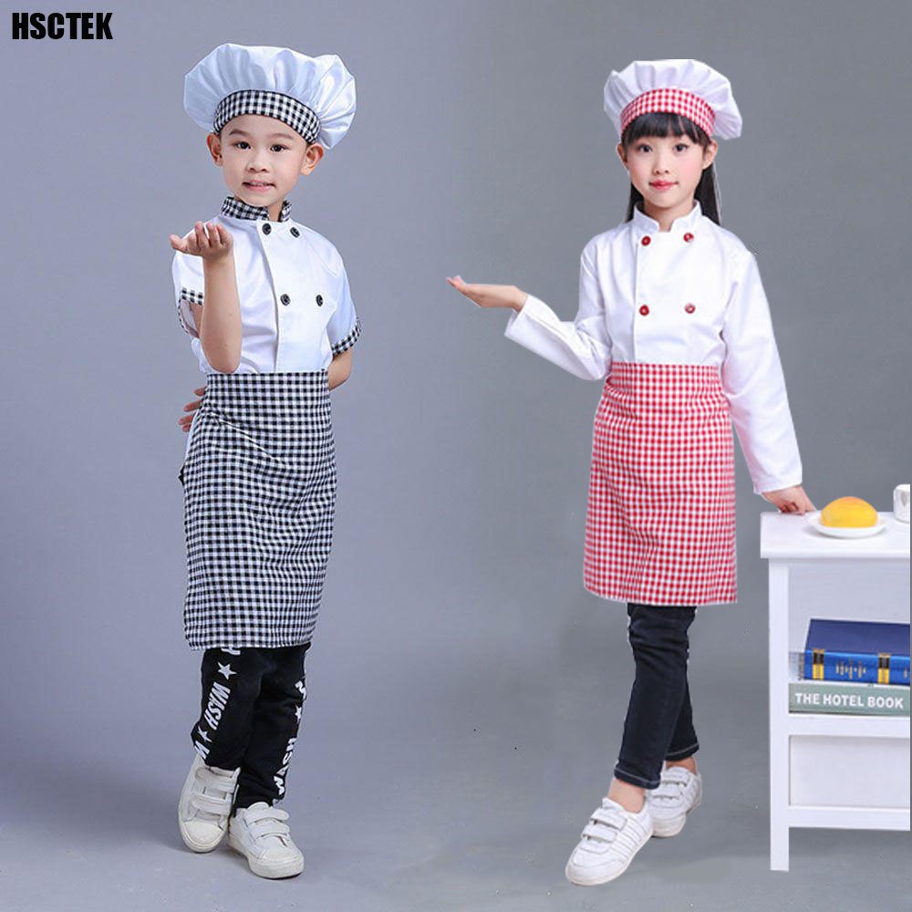 Hsctek Career Chef Costume for Kids, Chef Uniform Set for Boy Girl ...