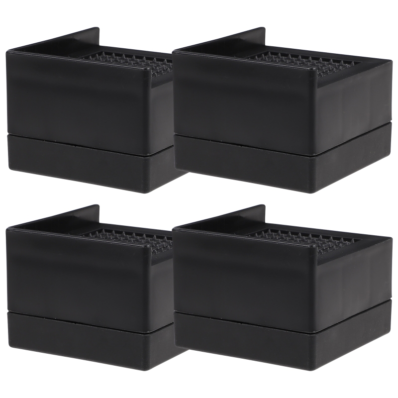 4Pcs Riser Fridge Supports Risers Square Bed Lifters Chair Feet Pad ...