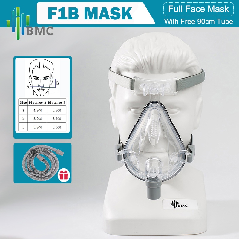 BMC F1B Full Face Mask CPAP FM1B Auto CPAP APAP BIPAP Full Face Mask ...