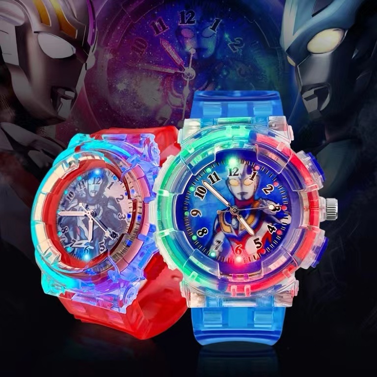 LED Ultraman Series Watch Cute Cartoon Watch Light Kids Watches for ...