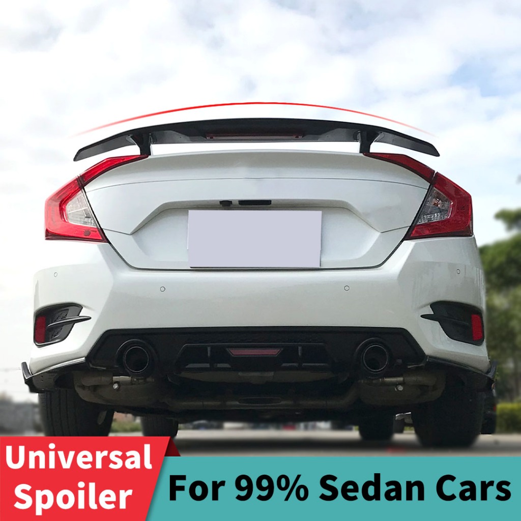 Universal Rear Spoiler Air Dam Deflector Wing Sport Tail Airfoil Tuning For 99% Sedan Cars ...