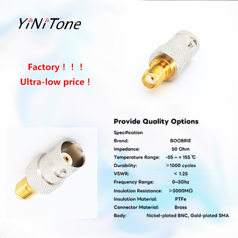 Coaxial Connector BNC female to SMA female for SDR Baofeng UV5R UV82 V-5r5 Antenna CCTV Camera ...