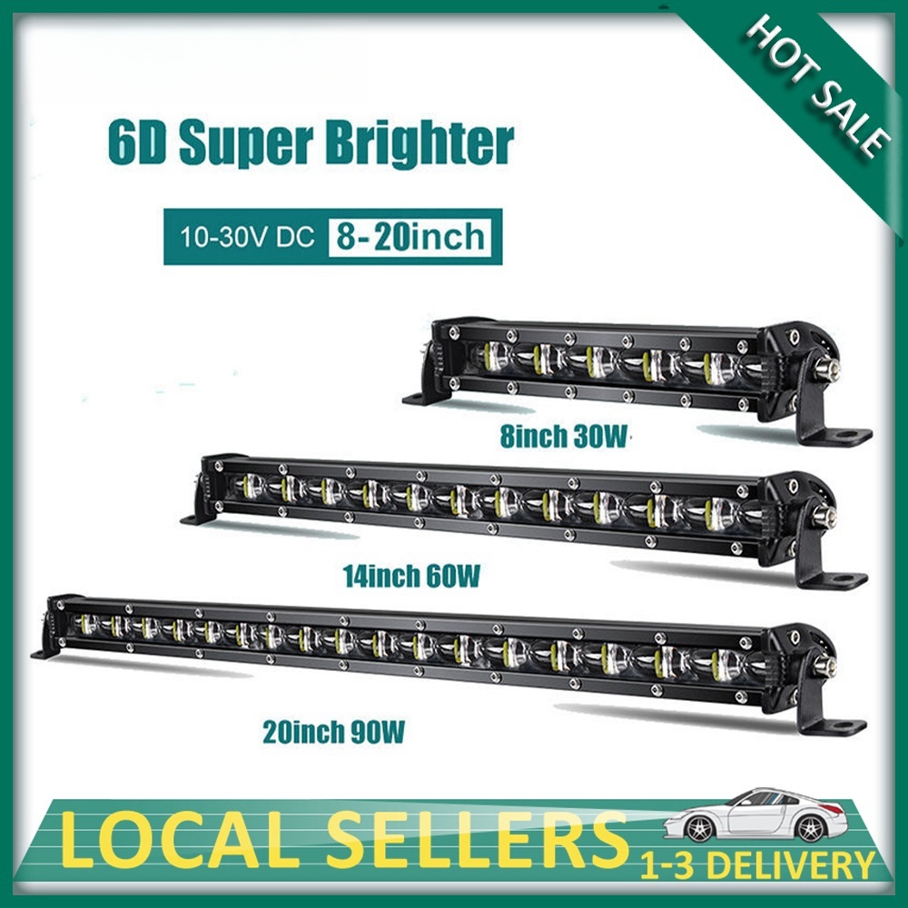 Super Slim 12V 24V 8" 14" 20" Inch LED Light Bar Spot Flood Led Bar for ...