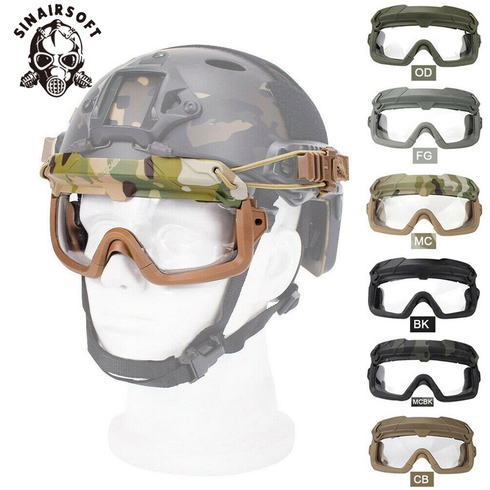 SINAIRSOFT Anti-fog Anti-riot Transparent Goggles Multi-dimensional ...