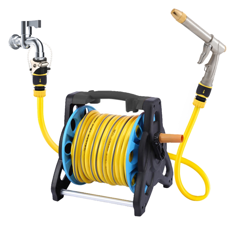 Garden Hose Reel 10-35 M Garden Hose PVC Water Pipe Storage Metal Water ...
