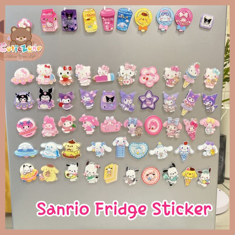 Creative Hello Kitty Fridge Magnet Sticker Sanrio Refrigerator Magnetic ...