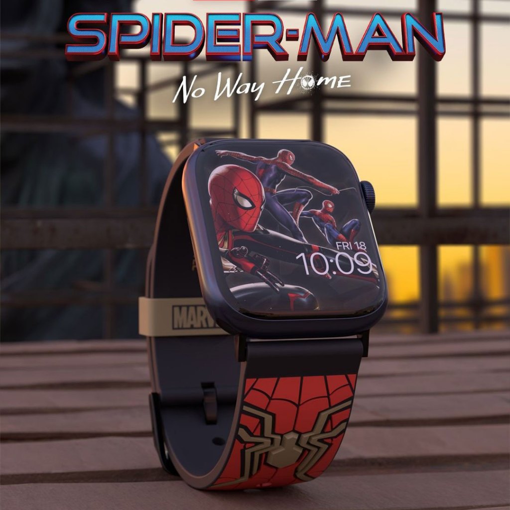 MARVEL Spider-Man 3D Relief Silicone Strap for iWatch Ultra 2 49mm 45mm ...