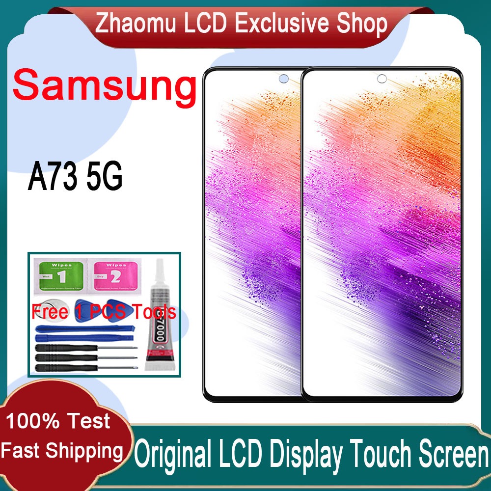 Original AMOLED Samsung Galaxy A73 5G LCD Display Touch Screen With ...