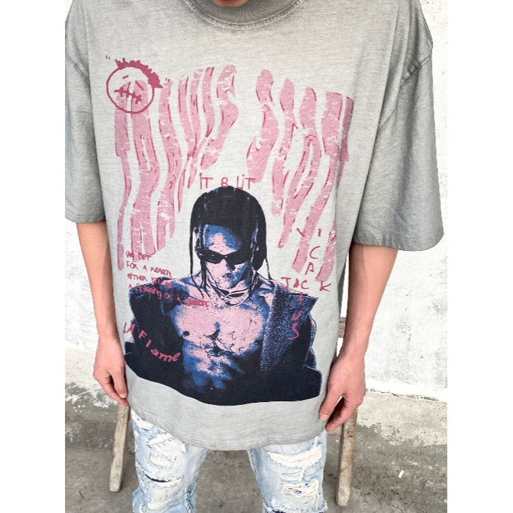 Travis Scott Tour Character Portrait West Coast Hip Hop Style Heavy ...