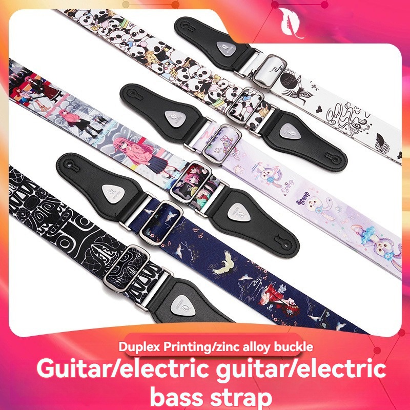High Quality Guitar Straps Genuine leather head Ends Adjustable Length ...