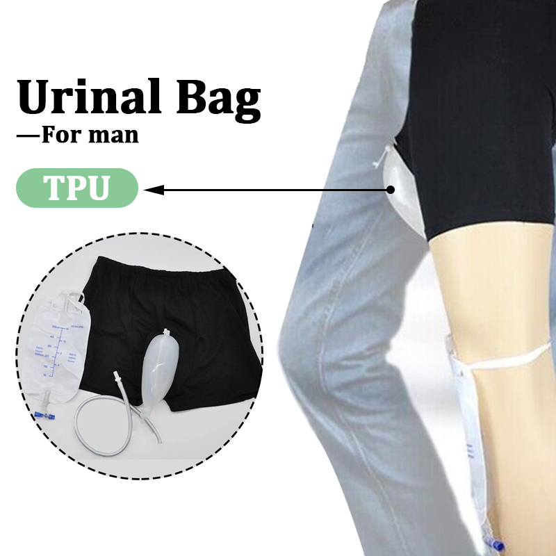 Pee Bag Catheter // Wearable Pee Leg Bag Holder Men's Incontinence ...