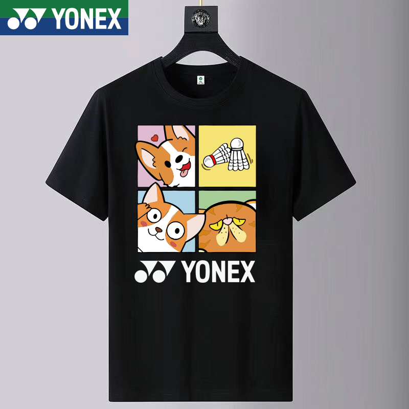 2024 Yonex Spring/Summer Korea YY Badminton T-shirt Men's and Women's Quick Drying Sweat ...